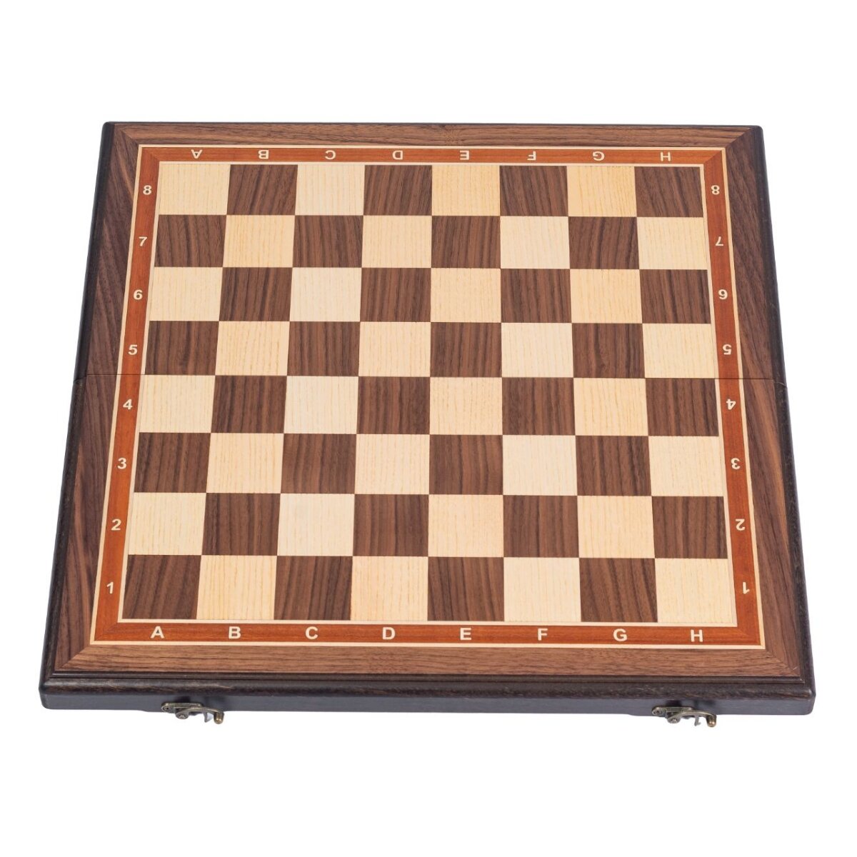Шахматная доска без фигур орех большая 50 на 50 см
