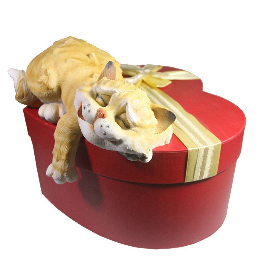 Фигура декоративная Спящий Кот, 25*12*9 см KSMR-713437/F690