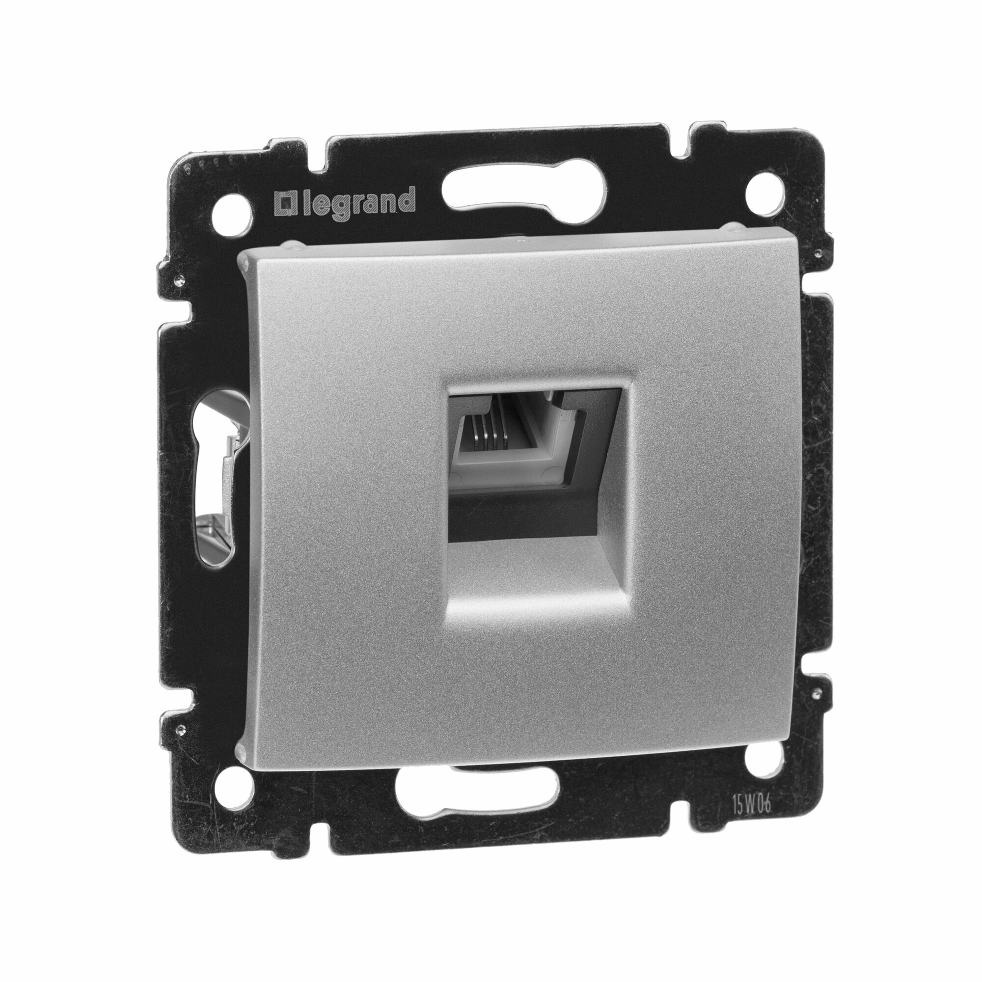Розетка телефонная Legrand 770138 Valena, алюминий, RJ11, IP20