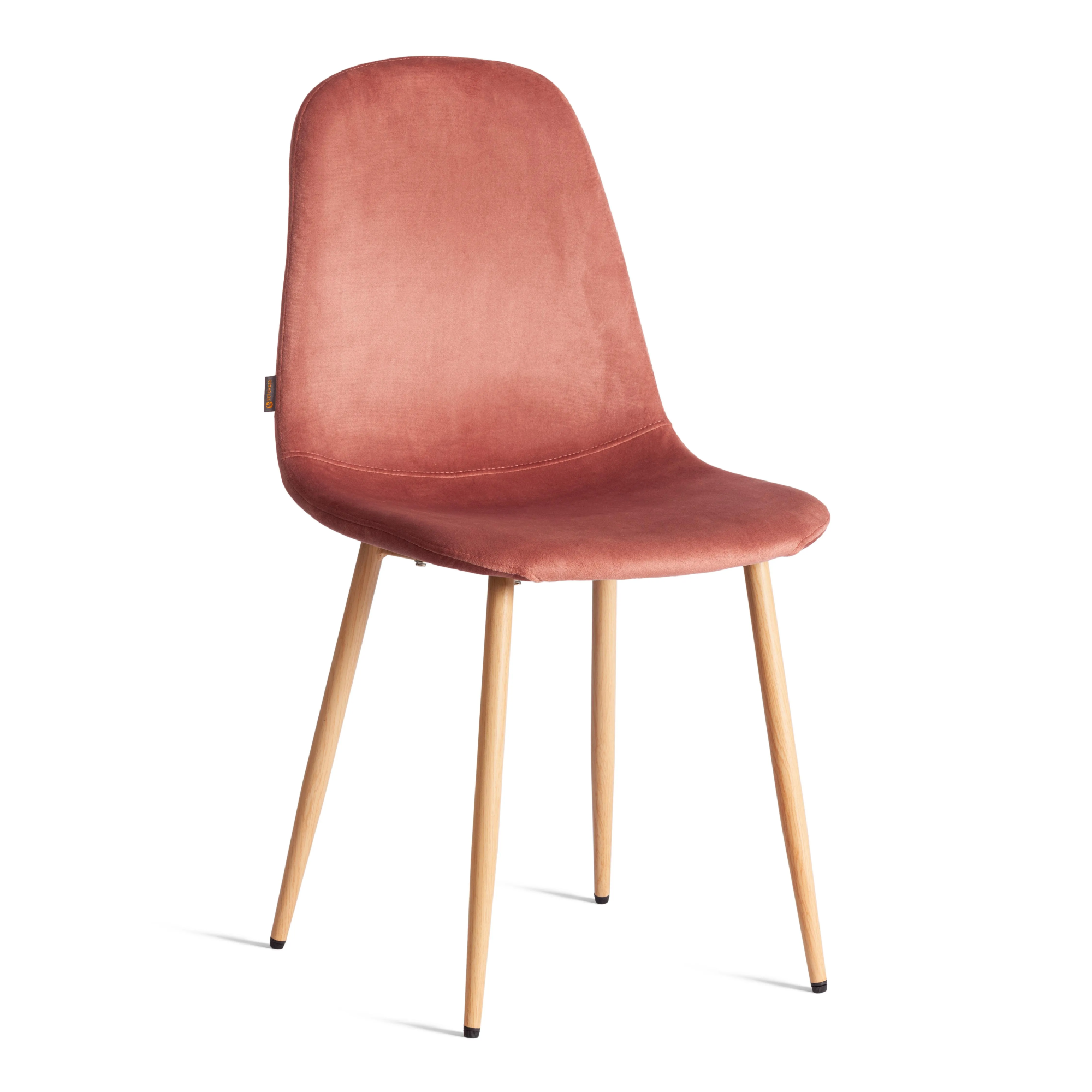 Стул BREEZE (mod. JSC-58) Tetchair красный, светлое дерево, велюр, металл, мягкое сиденье, без подлокотников