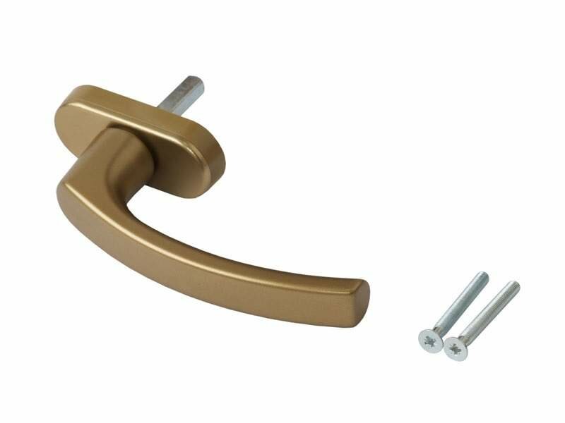 Ручка оконная Internika Tolstoy алюминиевая 37 мм (F4) бронза, 45° + 2 винта 5х45