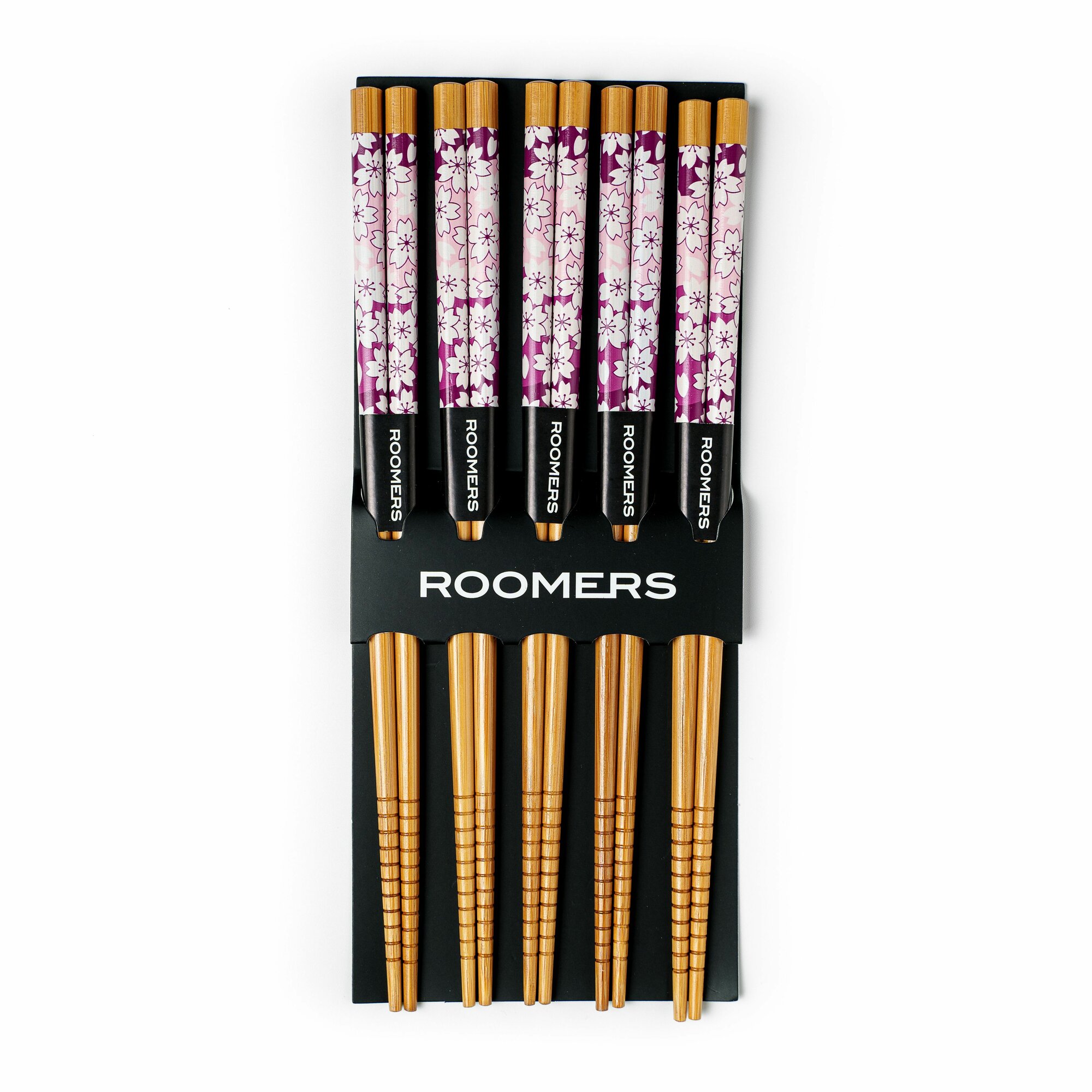 Палочки для еды многоразовые бамбуковые набор 5 пар ROOMERS TABLEWARE, 22,5 см