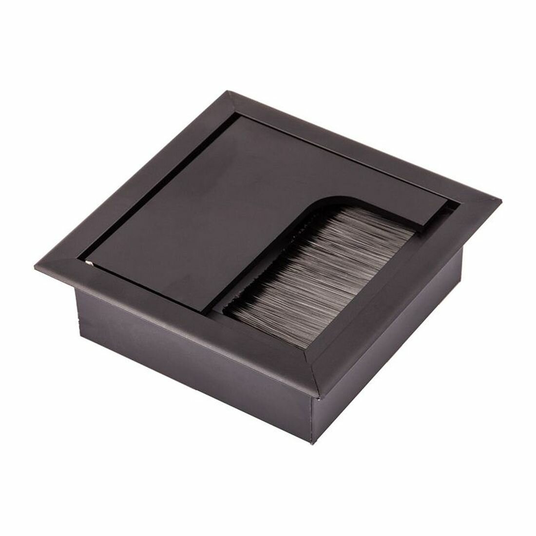 Пропуск кабельный металлический квадратный 80x80мм, черный