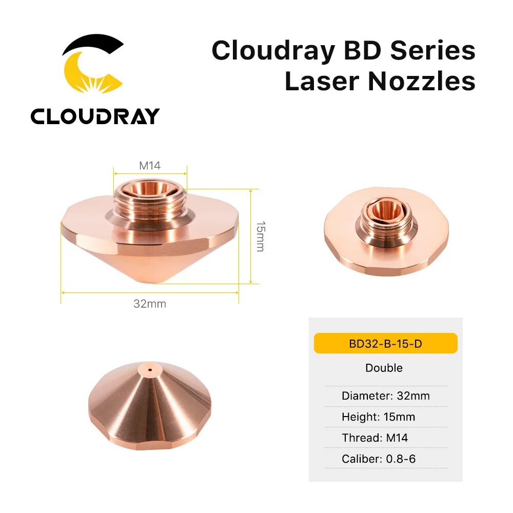 Лазерная насадка Cloudray 32 мм, калибр 2.0mm, Single Layer — фото 1