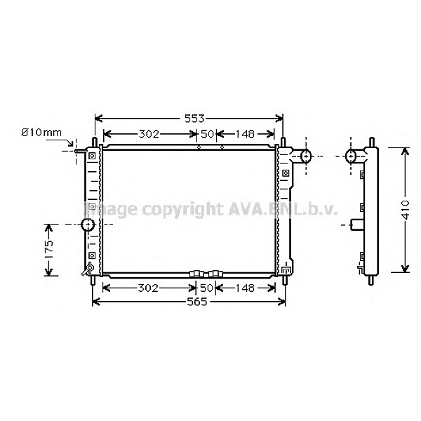 AVA QUALITY COOLING dw2039 (52484500 / 96559565) радиатор охлаждения Daewoo (Дэу) lanos