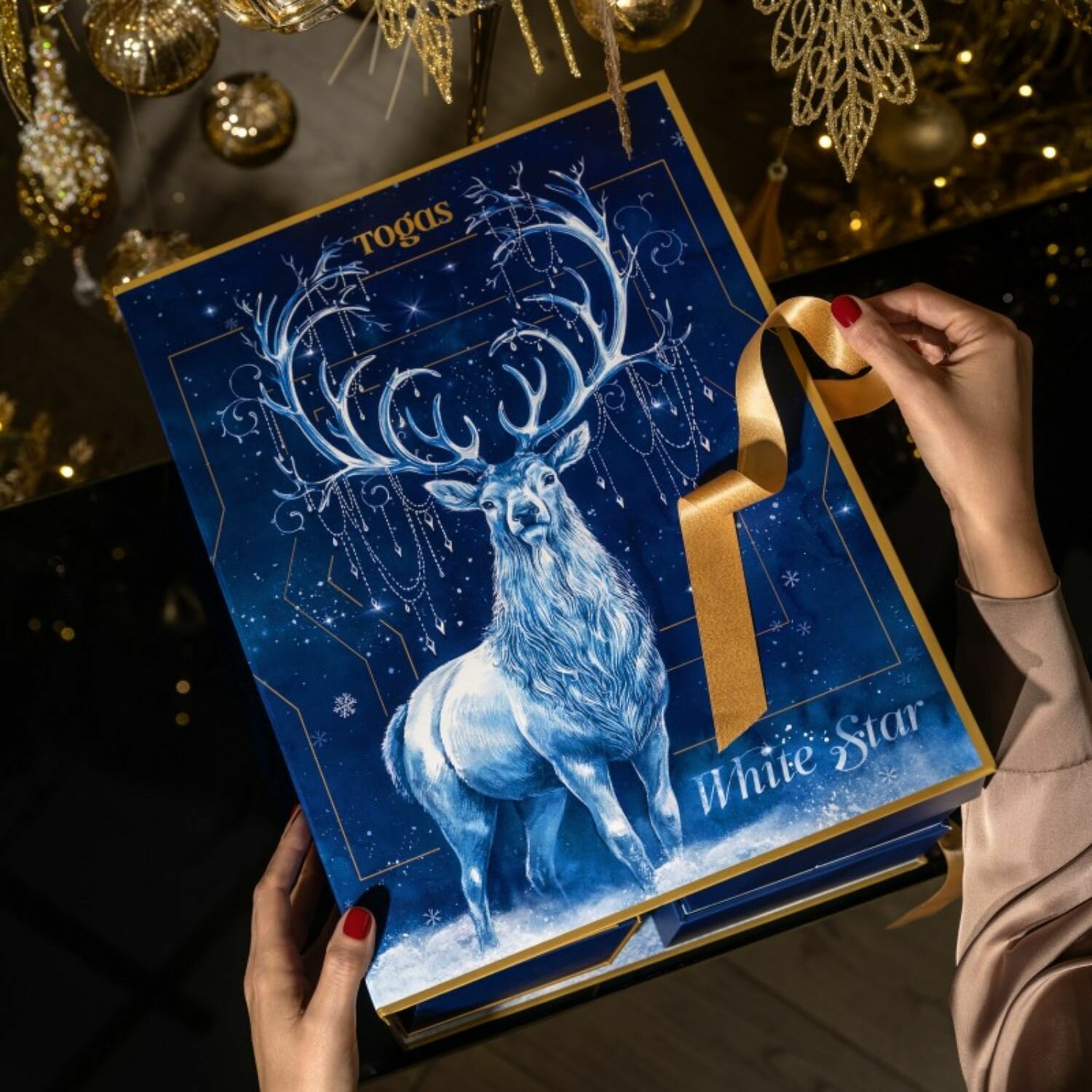 Togas Адвент-календарь Новогодний "Белая звезда" ароматические свечи и косметика