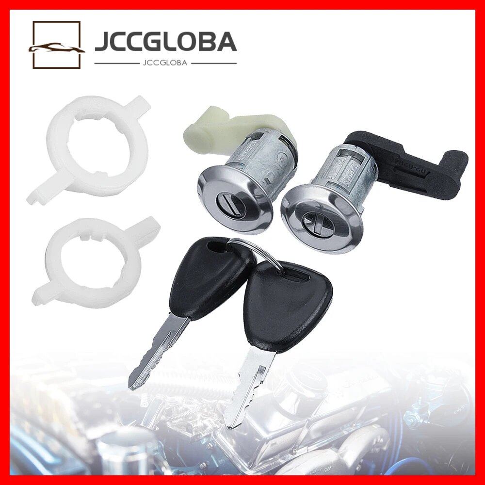 Левый + правый цилиндр замка двери автомобиля с 2 ключами для Renault Megane Scenic Clio Master OE 7701468981 7701468982