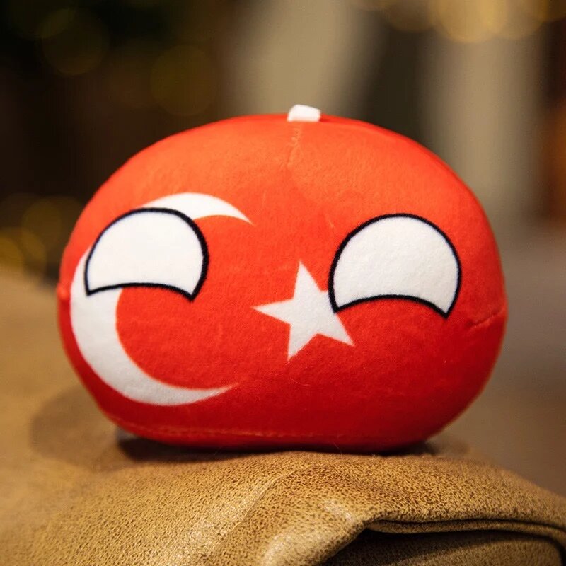 Плюшевая игрушка Countryball Турция, 10 см, красный, Ottoman Empire