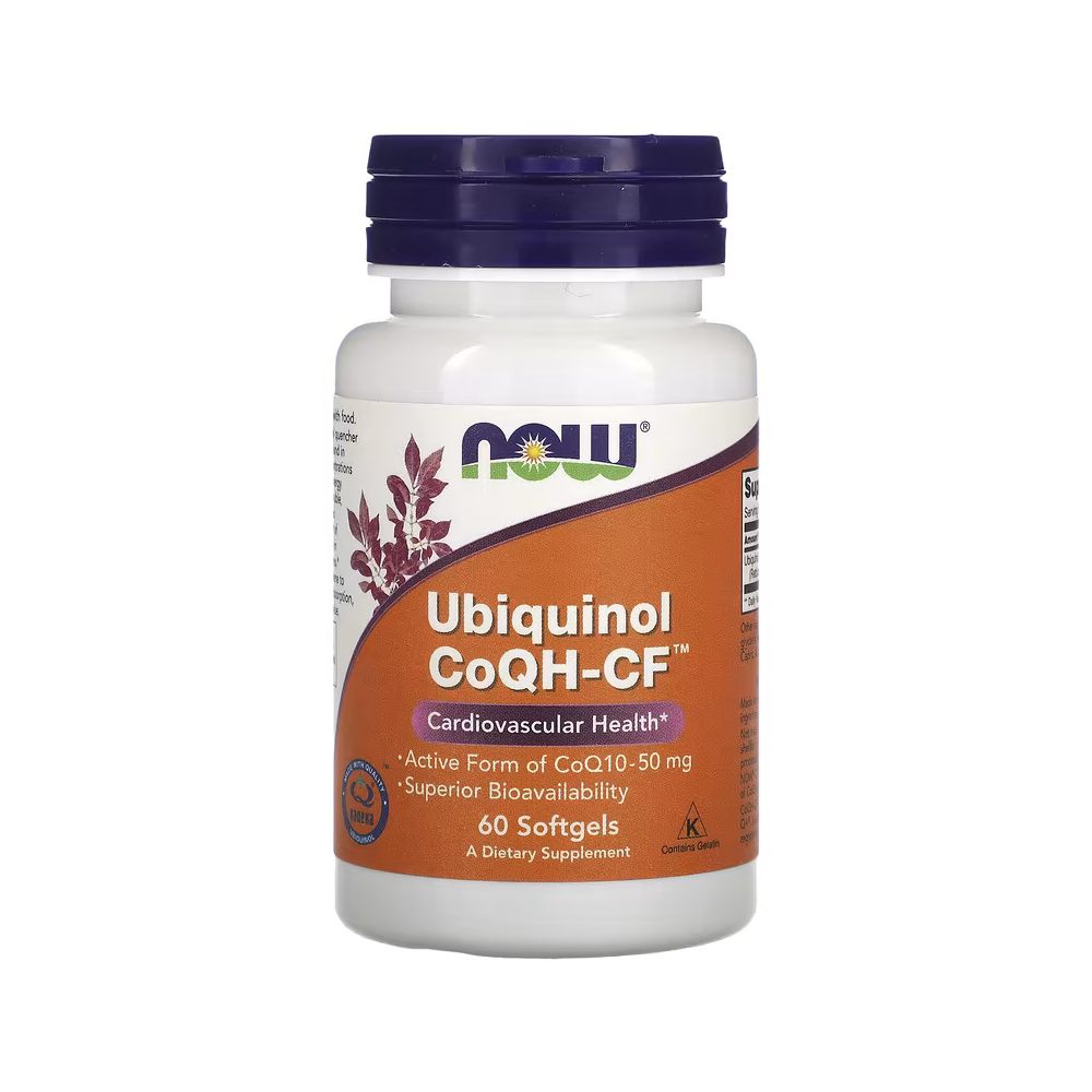 Убихинол Now Foods CoQH-CF, 60 капс, пищевая добавка, для сердца и сосудов