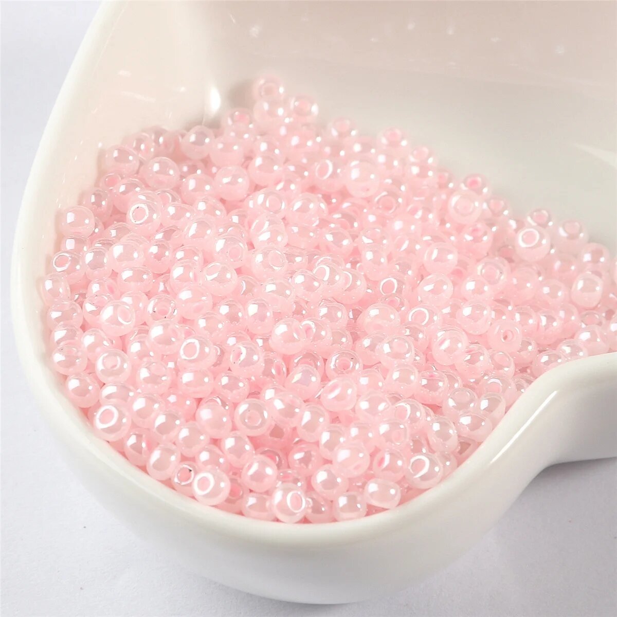Стеклянные бусины кремовые круглые 2мм/3мм/4мм Розовый, 3mm 280pcs, 13