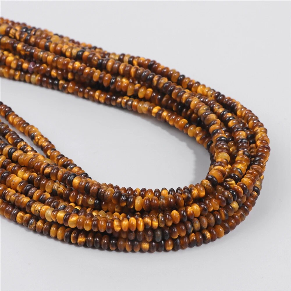 Кварцевые бусины агат RISYF 2x4 мм Коричневый, About 7 Inch 72pcs, NO.15 Tiger Eye