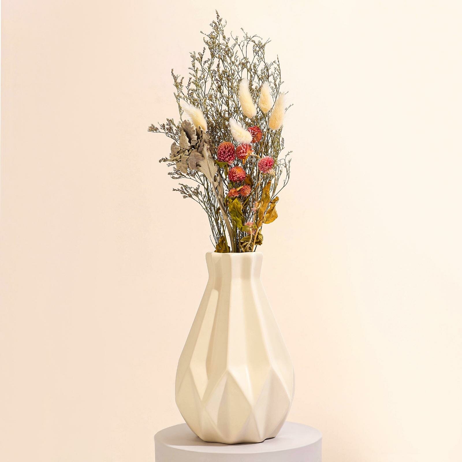 Набор сухоцветов 4 вида "Превосходство", 47 х 21.5 х 9 см, бежевый/зеленый