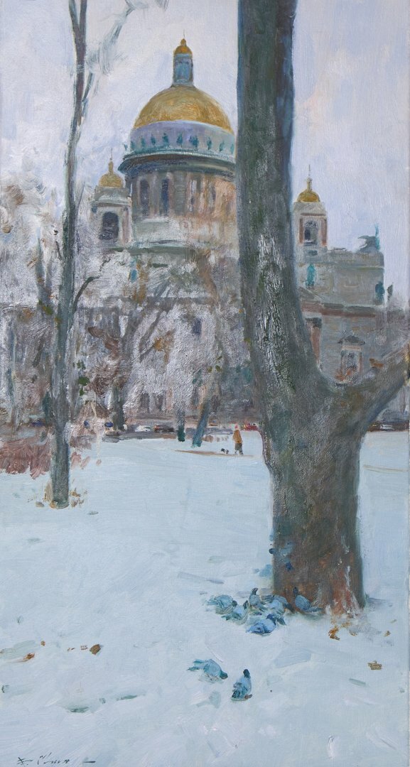 Исаакиевский собор, Мунх Биндэрьяа, Реализм, Лён, Масло