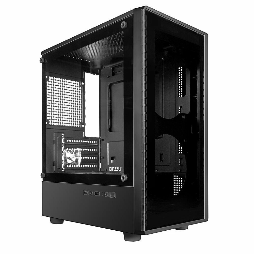 Корпус mATX MidiTower Ginzzu CL402 Window