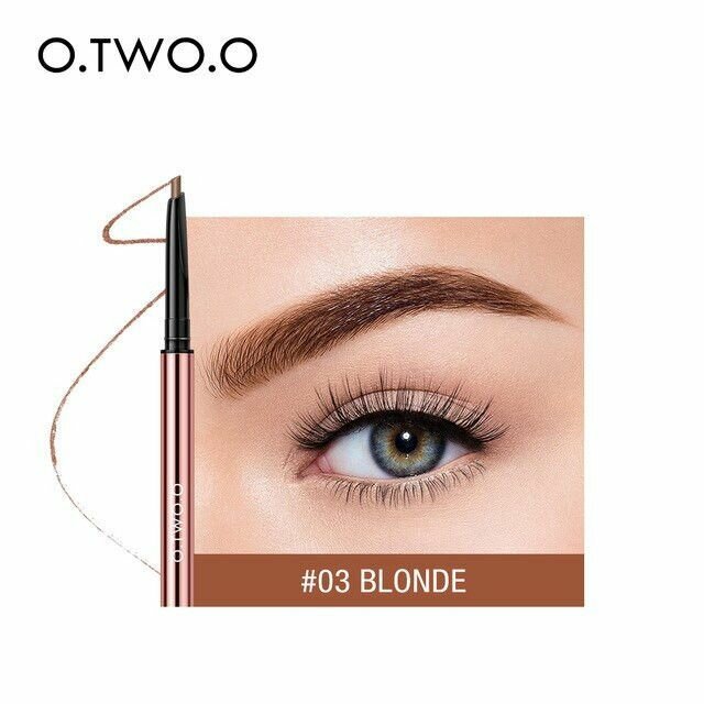 Карандаш для бровей O.TWO.O Fine Triangle тон 03 Blonde Светло-Коричневый стойкий ультратонкий