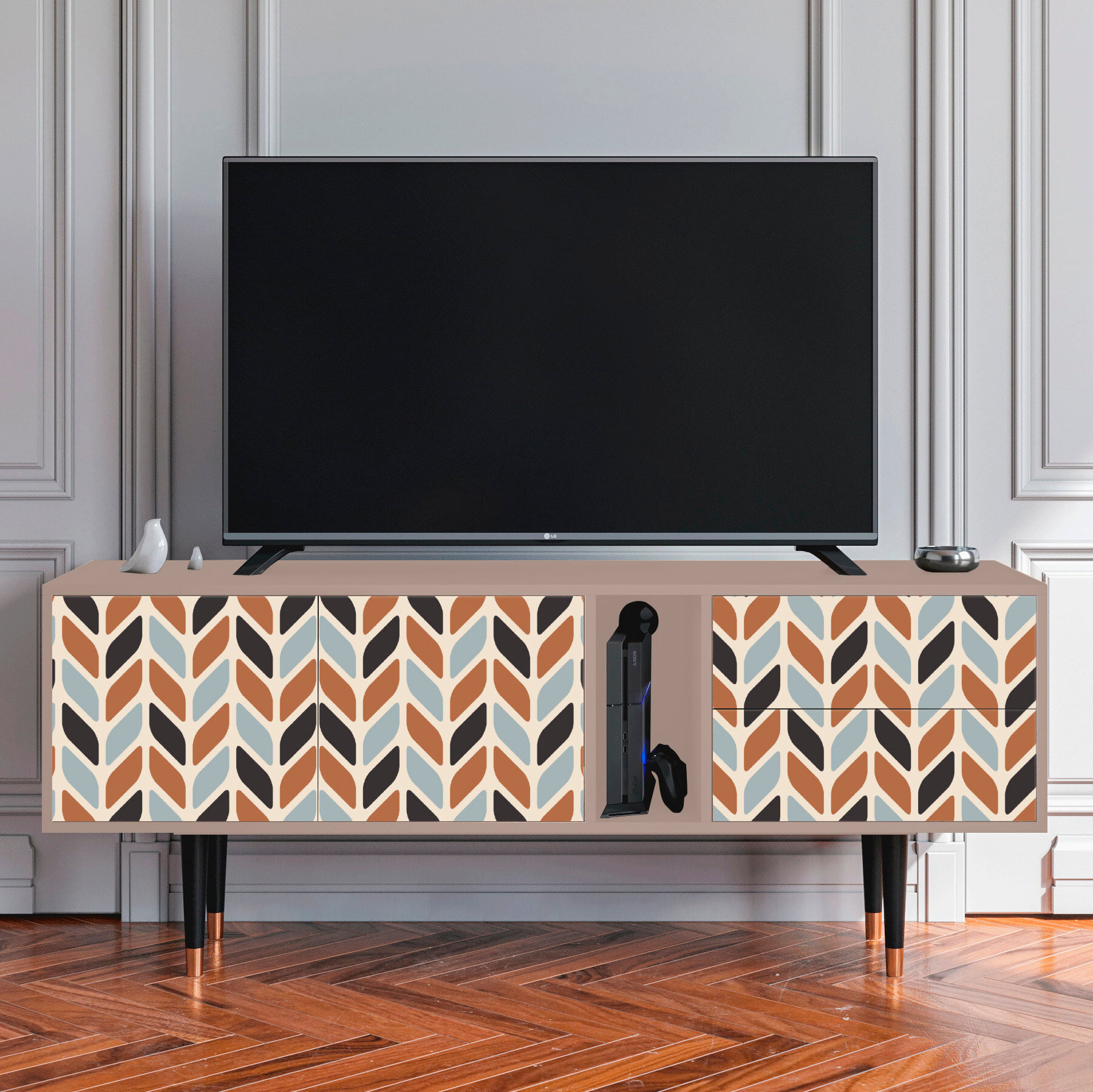ТВ-Тумба - STORYZ - T1 Beige Laure, Размер - 170 x 69 x 48 см, Цвет корпуса - , Бежевый