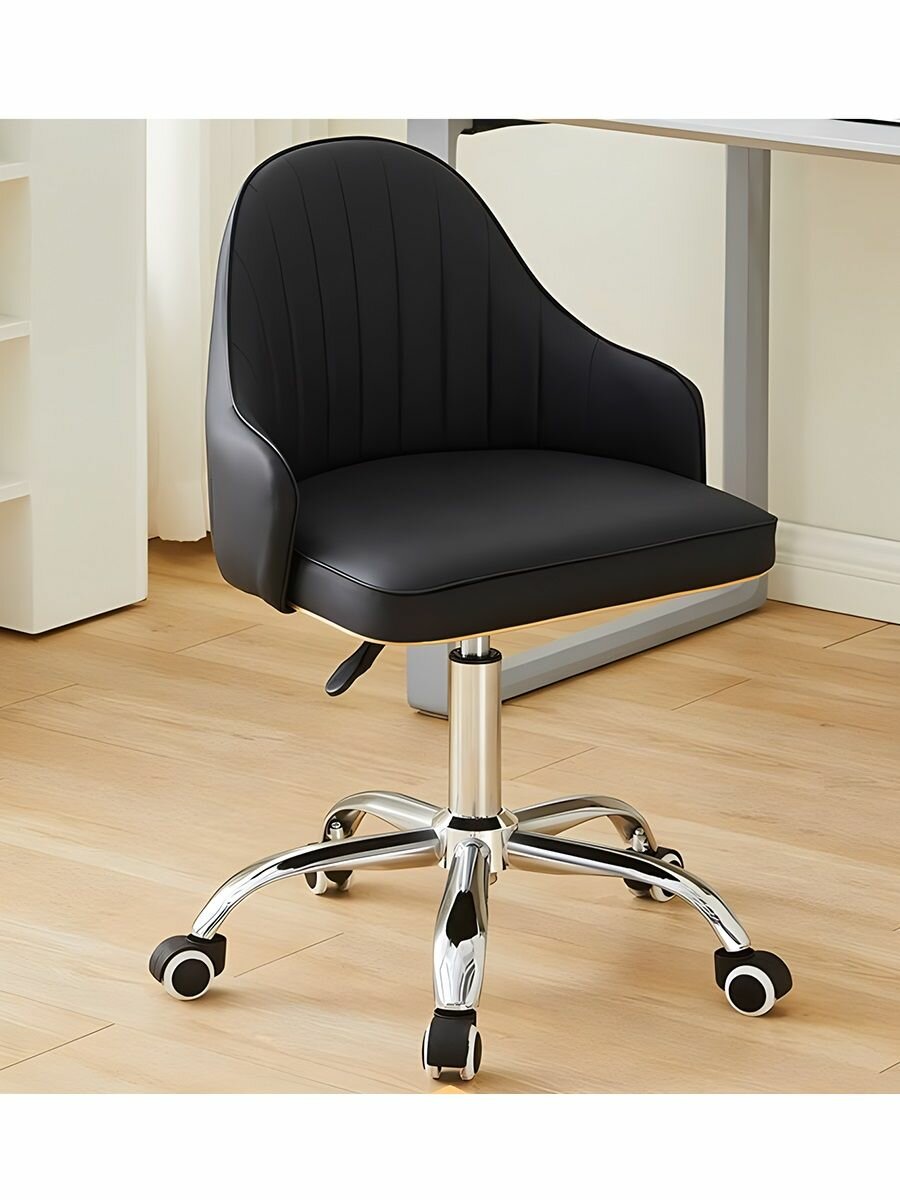 Офисное кресло для дома, регулируемое по высоте, вращающееся, компьютерное, с мягким сиденьем, для учебы и работы