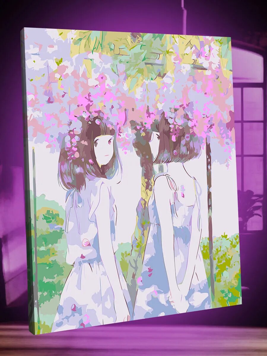 Картина по номерам Аниме цвет сакуры