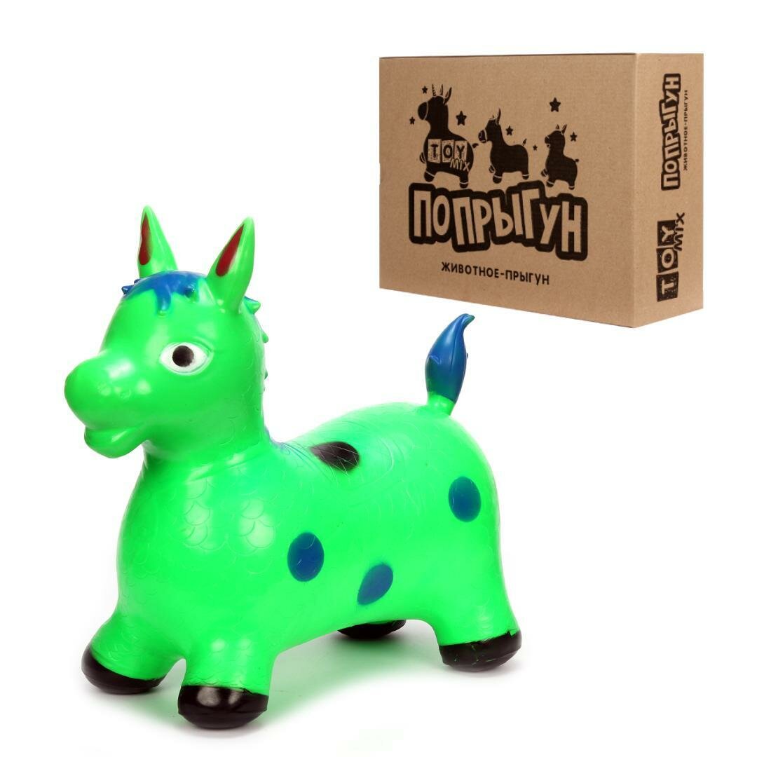 Мяч-прыгун 'Лошадь', ПВХ, зеленый/синий, 50*27см, для детей от 3 лет