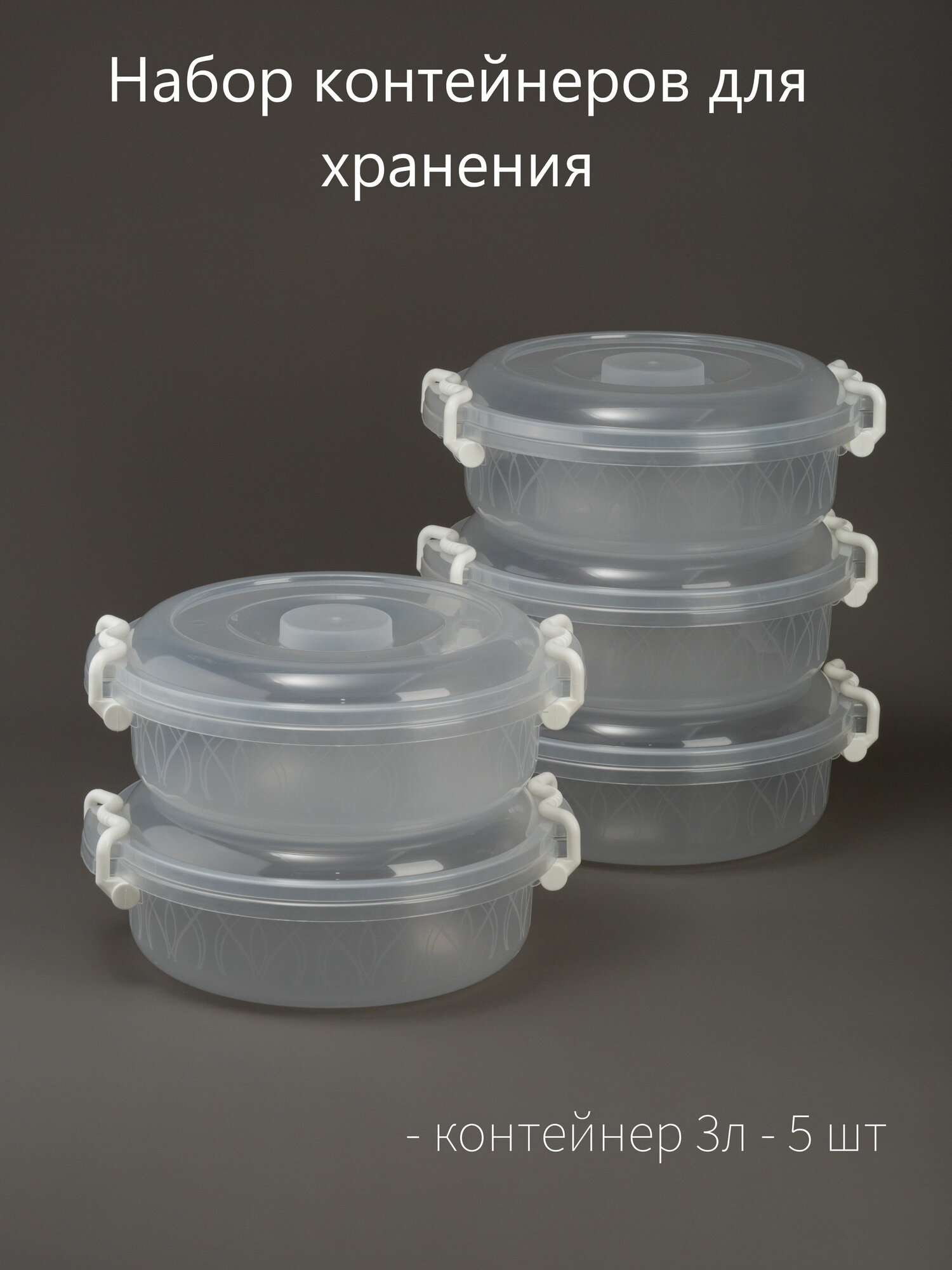 Набор контейнеров 3 л 5 шт
