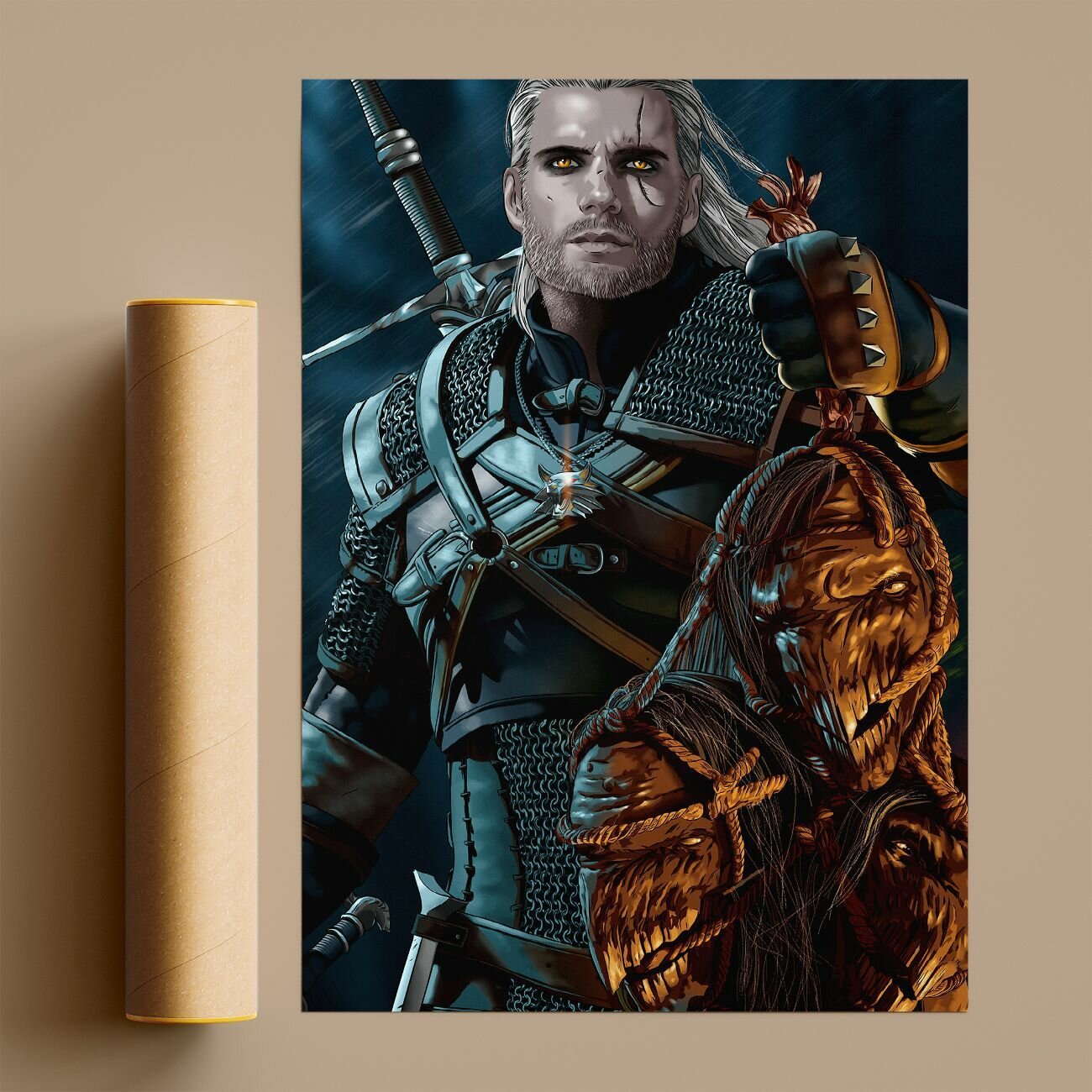 Постер Ведьмак 30х40 см без рамы/The Witcher, Геральт/ Плакат для интерьера, в подарок