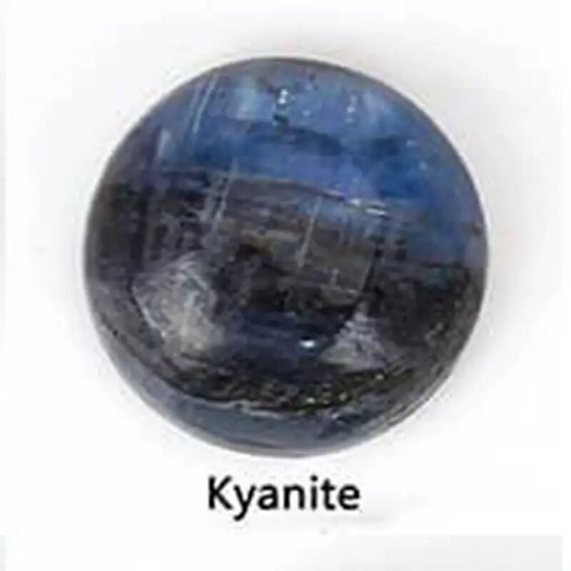 Кабошоны из натуральных камней B&F, круглые, 4-10 мм Темно-синий, 5pcs6mm, Blue Kyanite