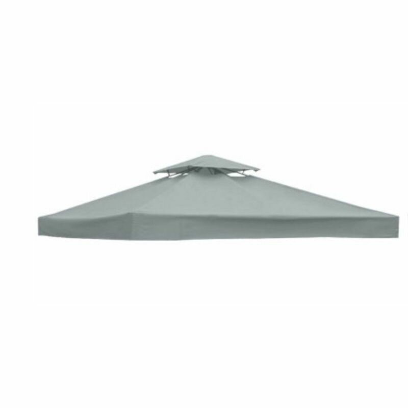 Наружный тент с двойным верхом 3х3м для беседки, Серый