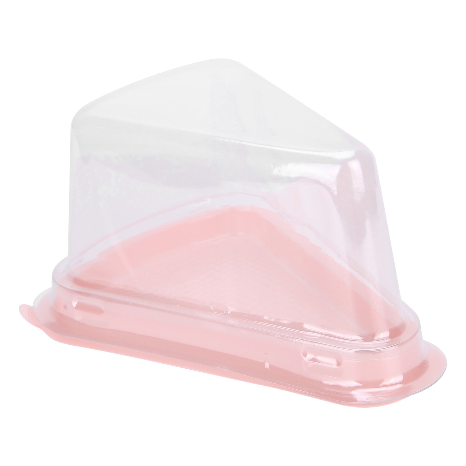 100шт треугольная коробка для торта, прозрачная ПЭТ-контейнер для упаковки кексов, розовый