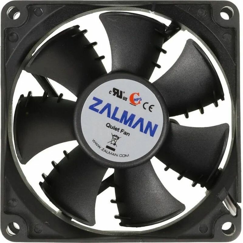 Вентилятор для компьютера Zalman 80х80х25 мм, 2000 об/мин, 23 Дб