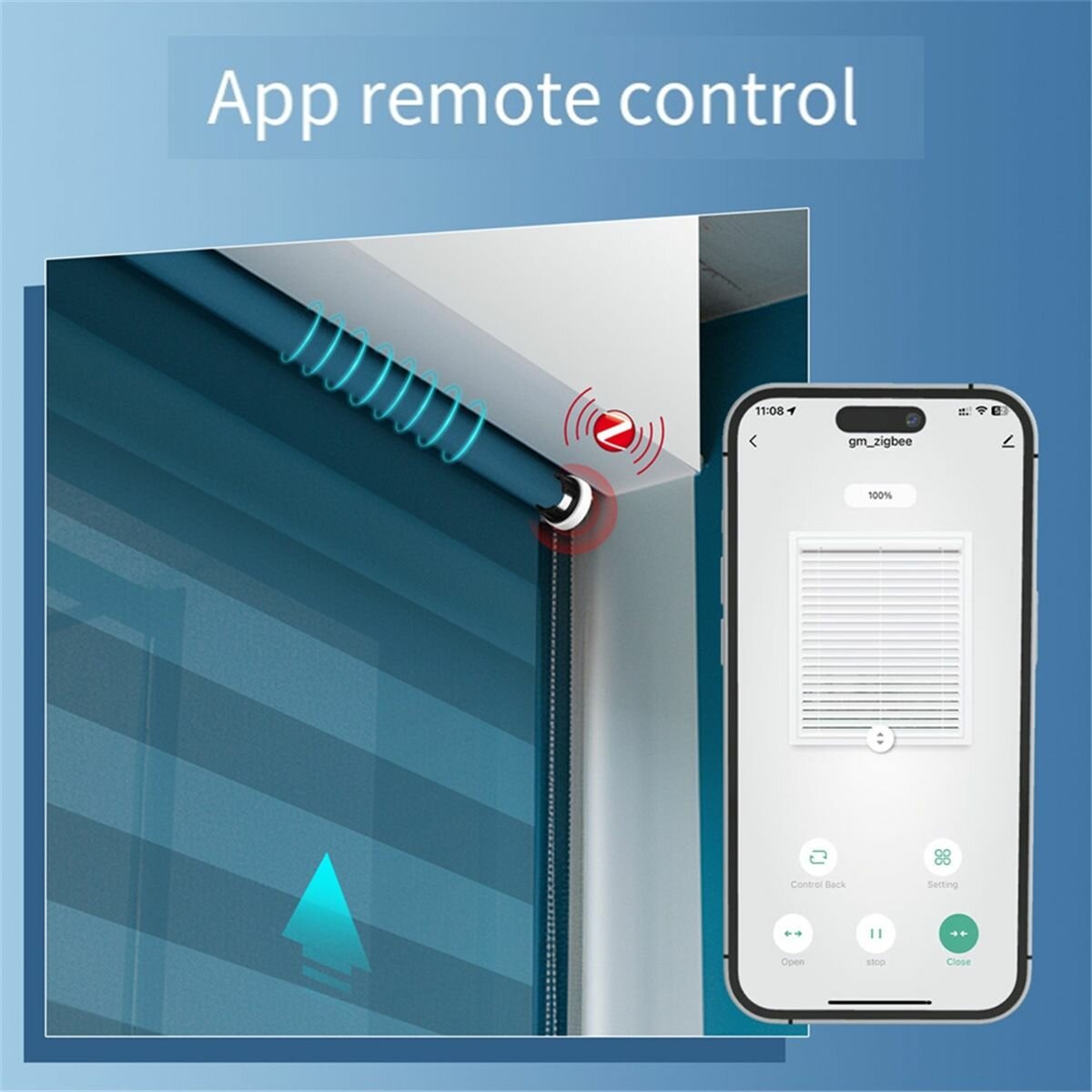 Автоматические умные рулонные шторы Tuya Zigbee с мотором B