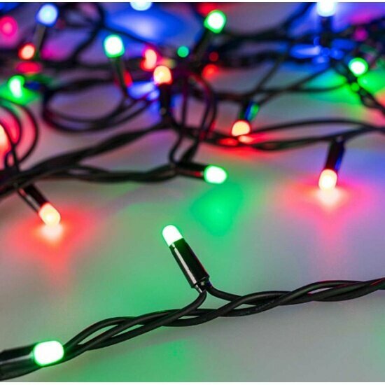 Уличная светодиодная гирлянда Ardecoled нить 24V разноцветная ARD-String-Pro-10000-Black-95Led-Milk-Live RGBW-DMX 031755