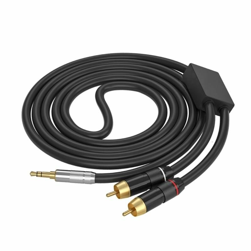 3.5 мм аудиоразветвитель мужской-мужской, черная прямая голова - 3m