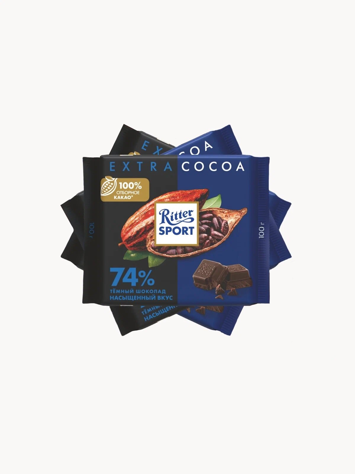 RS Шоколад Extracocoa тем 74% перу 3*100г