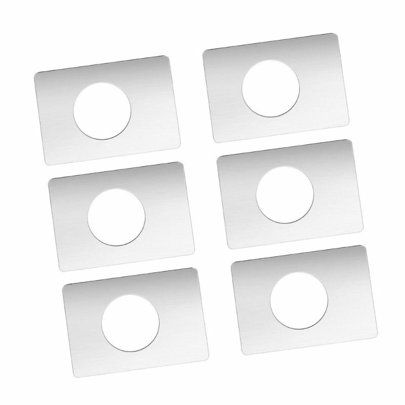 6 сферических пластин для ремонта дверных замков-серебристые