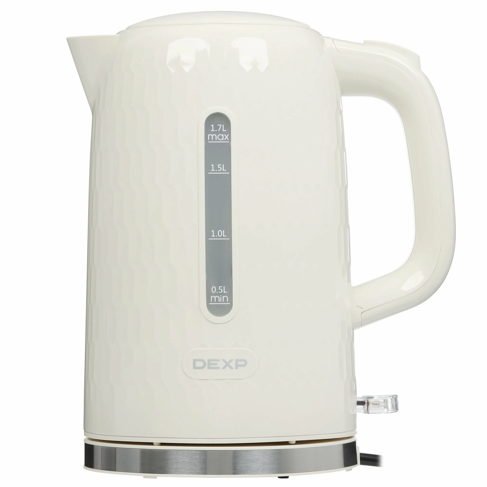 Электрочайник DEXP EK-PW18, бежевый, скрытый нагревательный элемент, 1,7 л