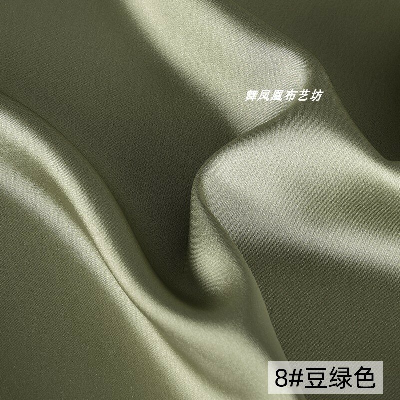 Однотонная высококачественная имитация ацетатного атласа, имитация шелкового пальто, драпированная блестящая ткань для платьев и блузок