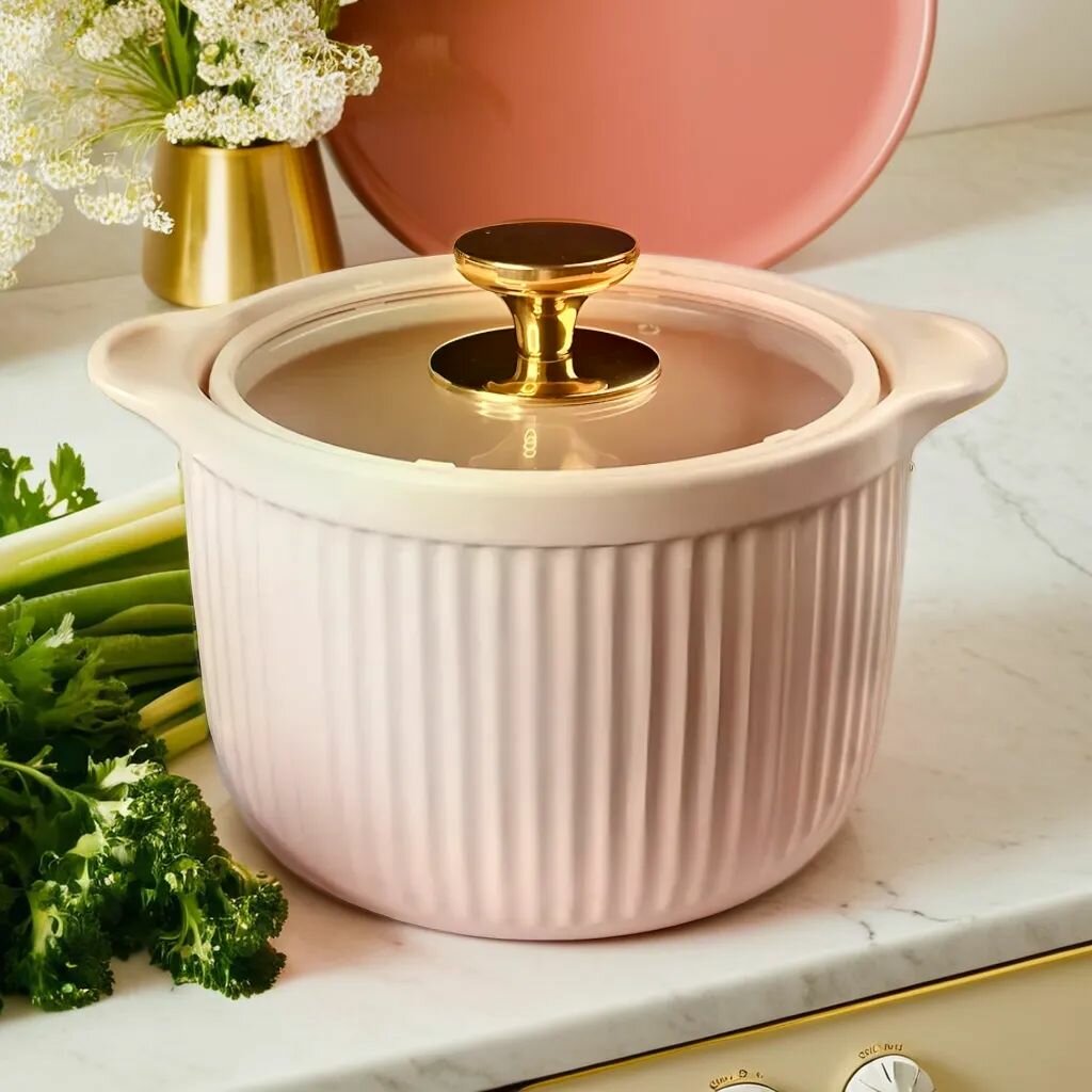 Кастрюля жаропрочная керамическая со стеклянной крышкой 3,5 л Lenardi