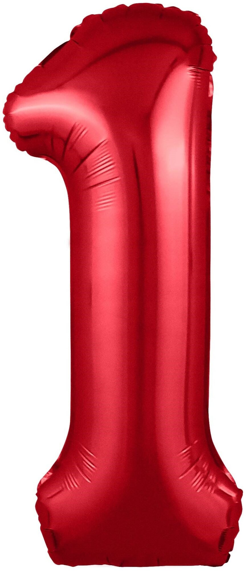 Шар (40'/102 см) Цифра, 1 Slim, Красный, 1 шт. в уп.