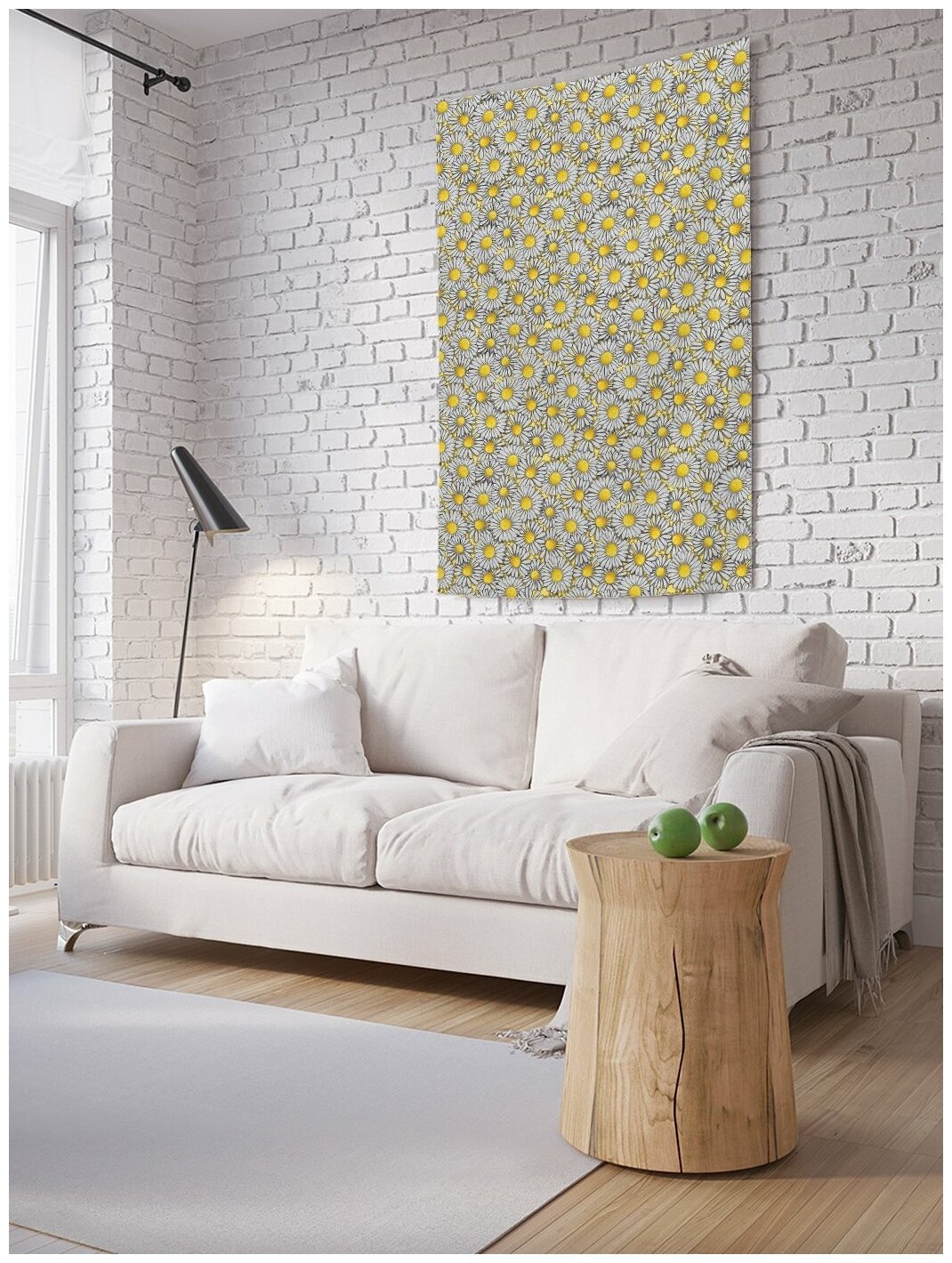 Вертикальное фотопанно JoyArty на стену "Ромашковое поле", 150x200 см