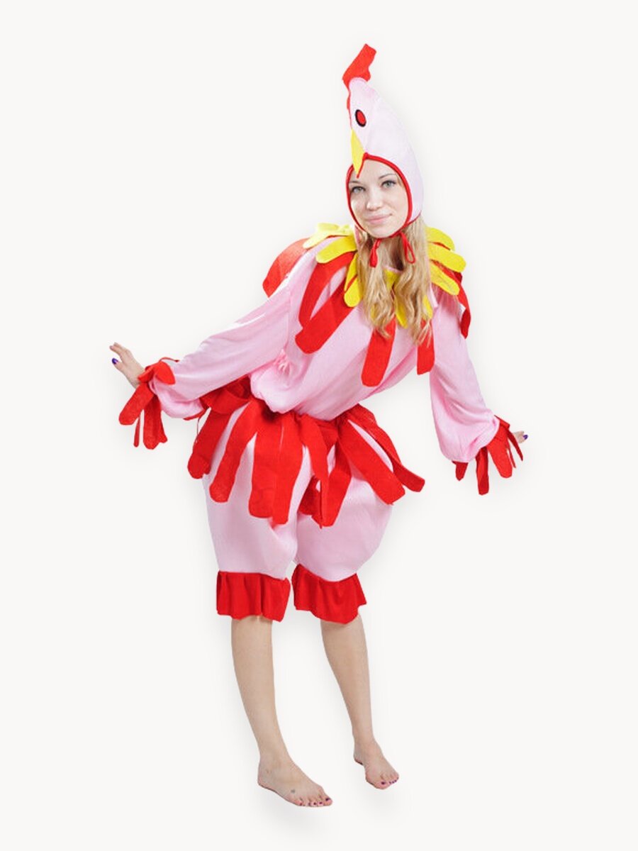 Костюм "Куриная упаковка", для женщин, красный