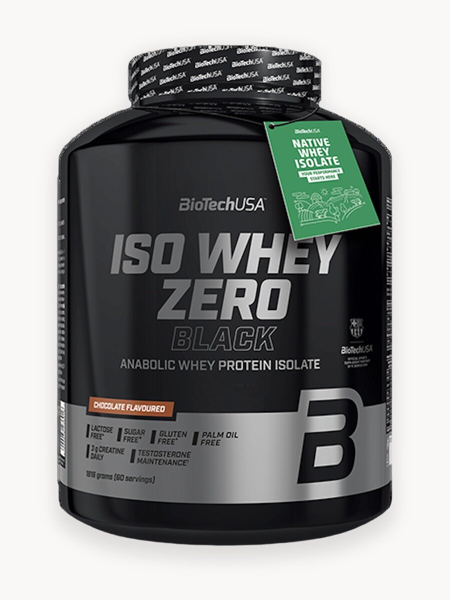 Изолят сывороточного протеина / BioTechUSA Iso Whey Zero Black / Шоколад, 1816 г.