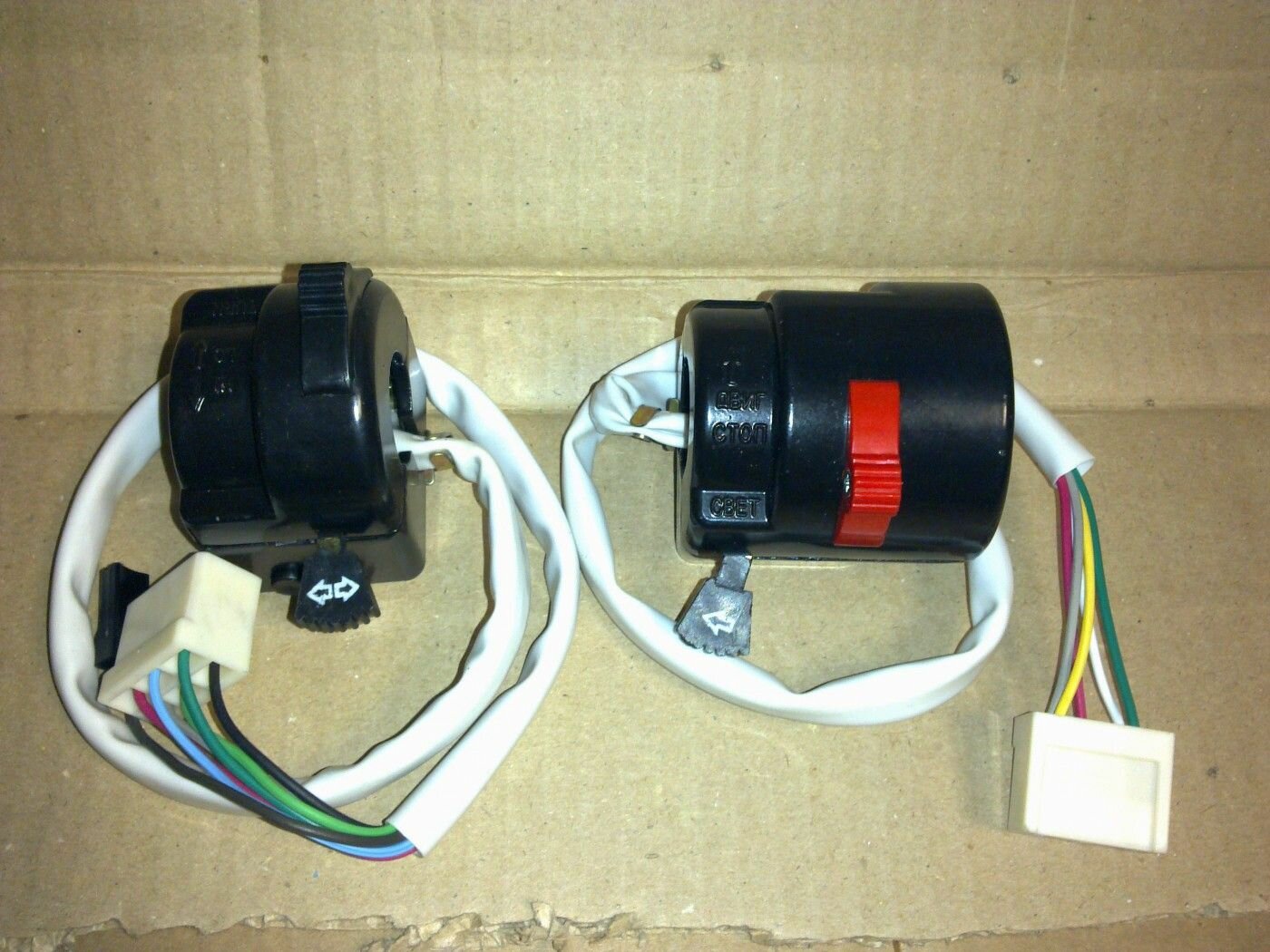 Пульты руля мотоцикла Урал (левый+правый) с проводами