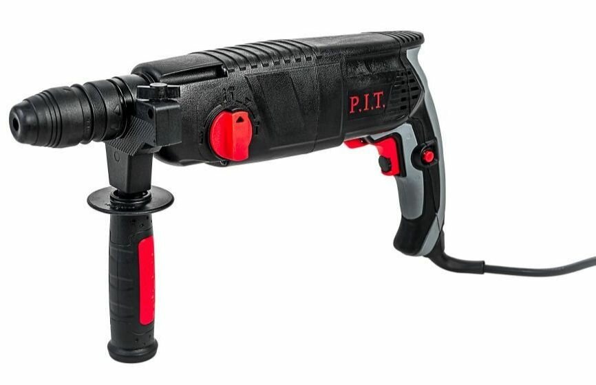 Перфоратор P.I.T. PBH24-C1 (850Вт, 2,4Дж, SDS+, 3-режима, кейс, + Быстросъемный патрон, набор буров)