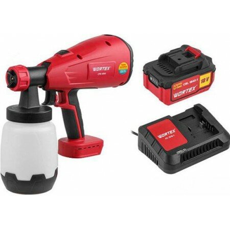 Краскораспылитель Wortex CPS 1810 0333270 (с 1-им АКБ)