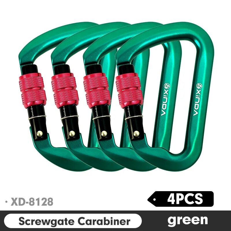 Xinda карабин для скалолазания 30 кН Зеленый, Screw Dark-green 4
