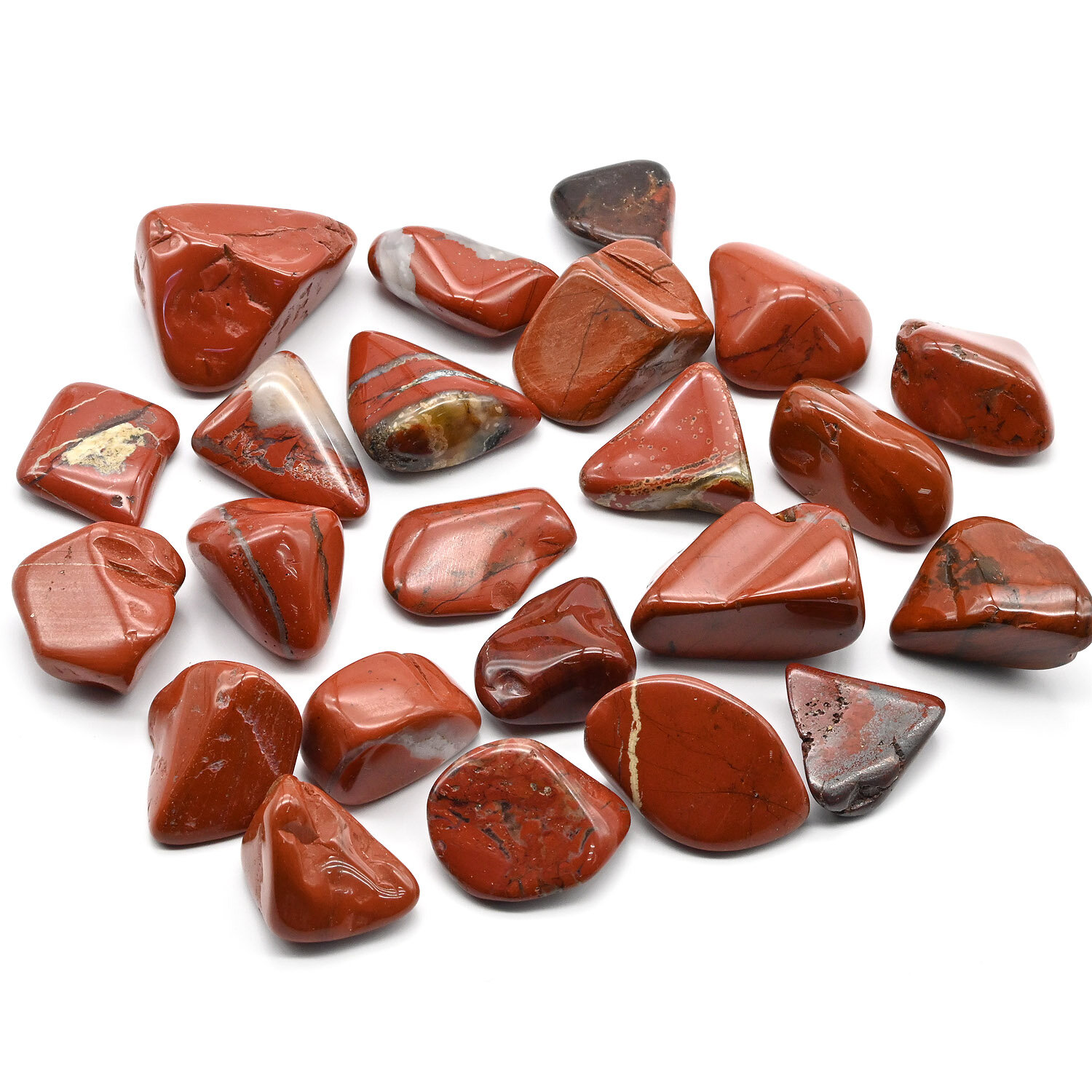 Яшма красная галтовка фракция 15-40мм, упаковка 200г .