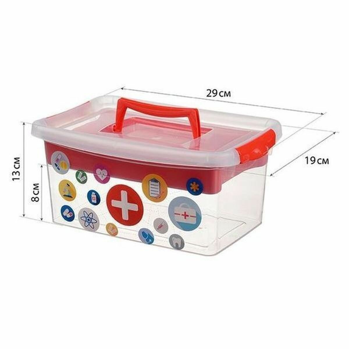 Контейнер Аптечка 4л, красный, IDEA (М-Пластика) М2907