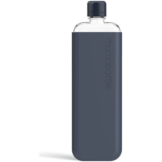 Бутылка Memobottle с силиконовым чехлом Slim, синий