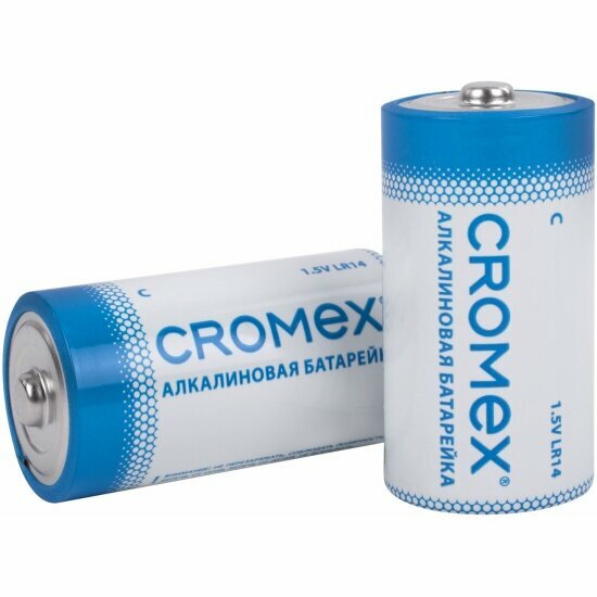 Батарейки Cromex Alkaline, C (LR14, 14А), короб 4 шт, 456455