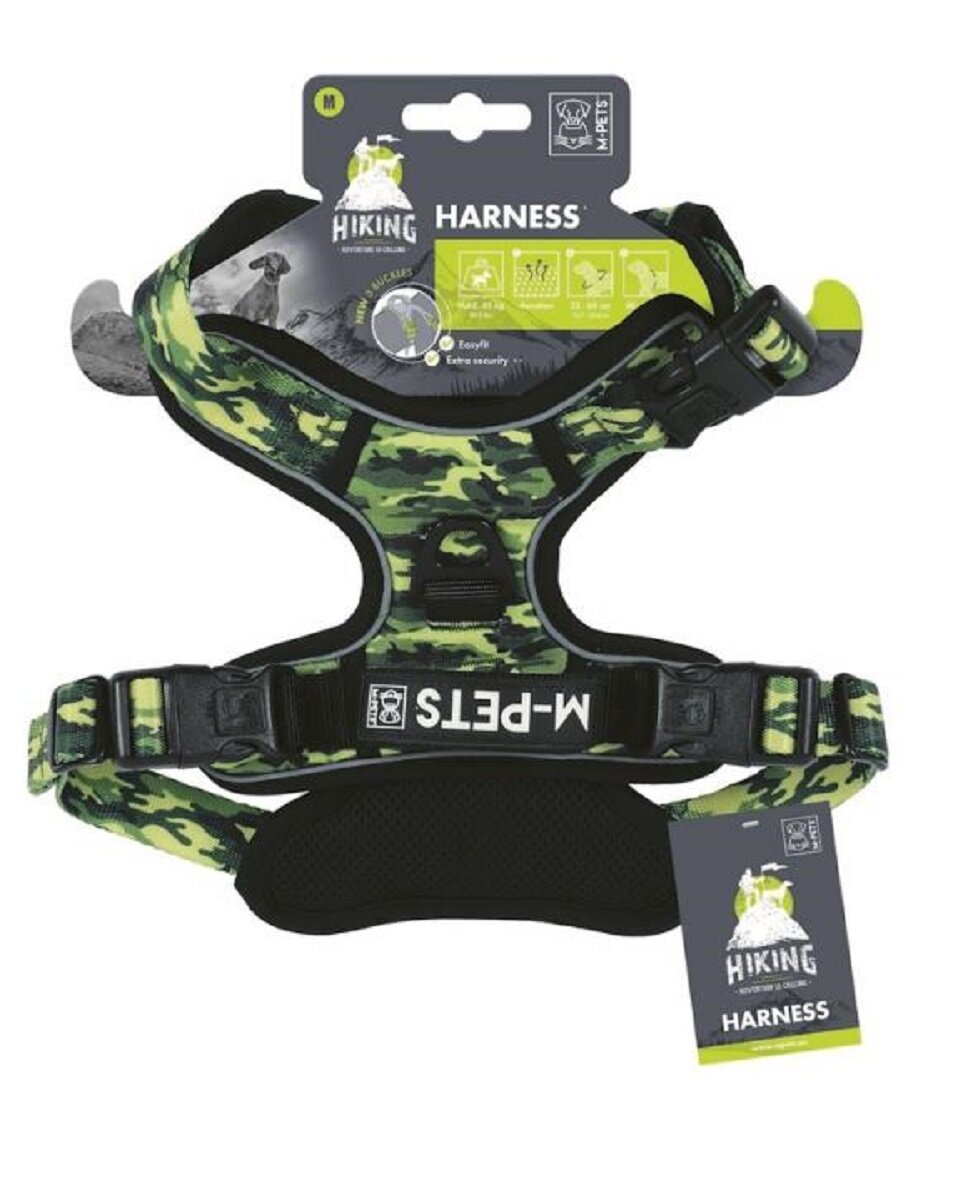 M-PETS Шлейка для собак Hiking M, 35-60 см, 40-75 см, 25 мм, камуфляж